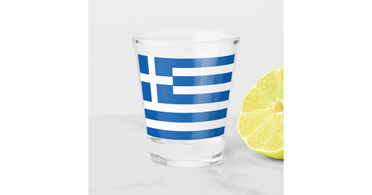 Greece Flag Shot Glass | Zazzle
