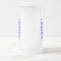 Greece Greek Flag Blue Personalization Frosted Glass Beer Mug | Zazzle