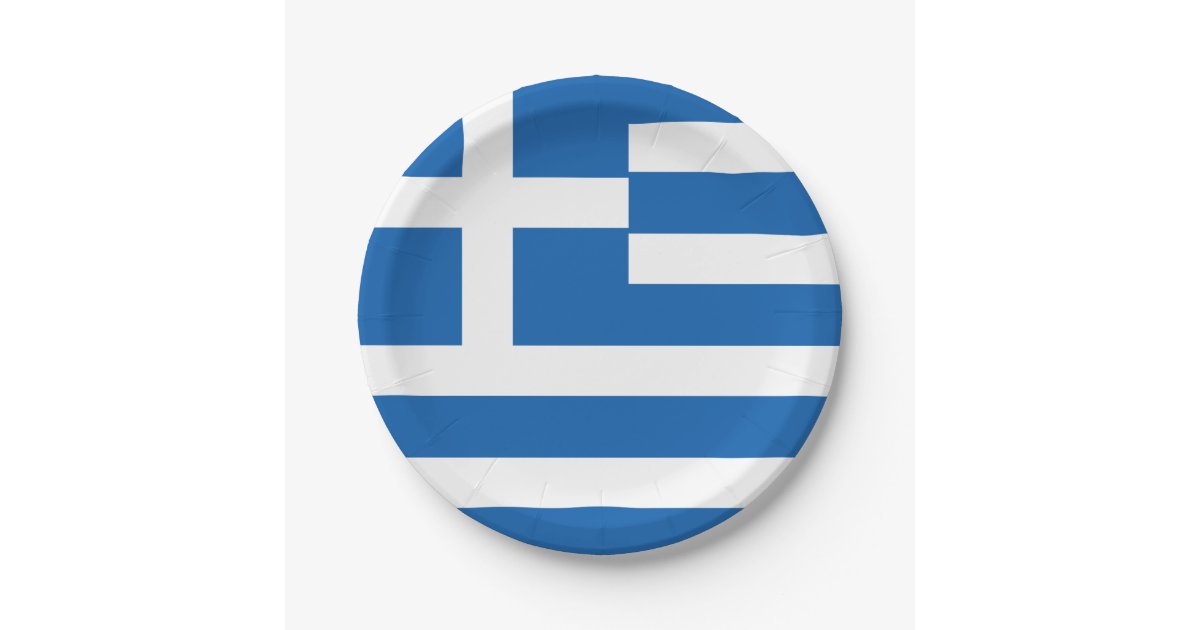 Greece (Greek) Flag Paper Plates | Zazzle