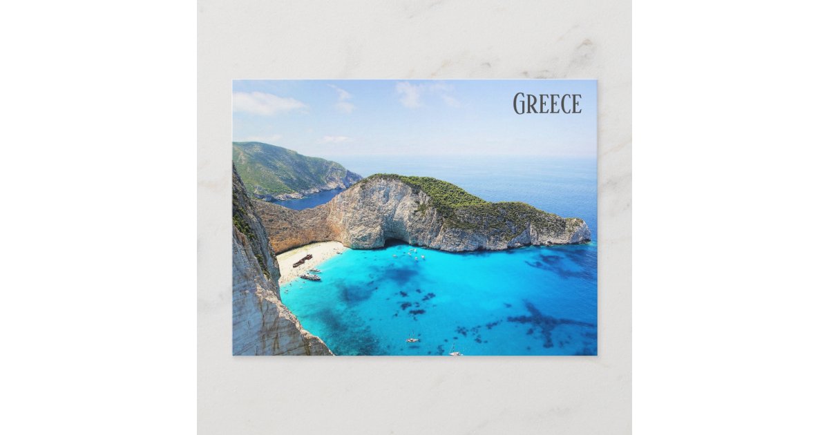 Greece Island Zakynthos Travel Photo Postcard | Zazzle