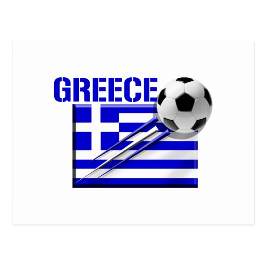 Greece Soccer logo Greek flag football gifts Postcard | Zazzle.com