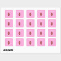 Greece, Travel Art, Preppy, Retro Art, Pink Square Sticker | Zazzle