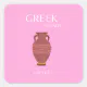 Greece, Travel Art, Preppy, Retro Art, Pink Square Sticker | Zazzle
