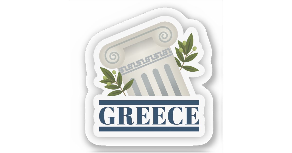Greece Travel Vinyl Sticker | Zazzle