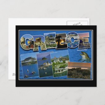 Greece Vintage Travel Postcard Hello From Greece | Zazzle