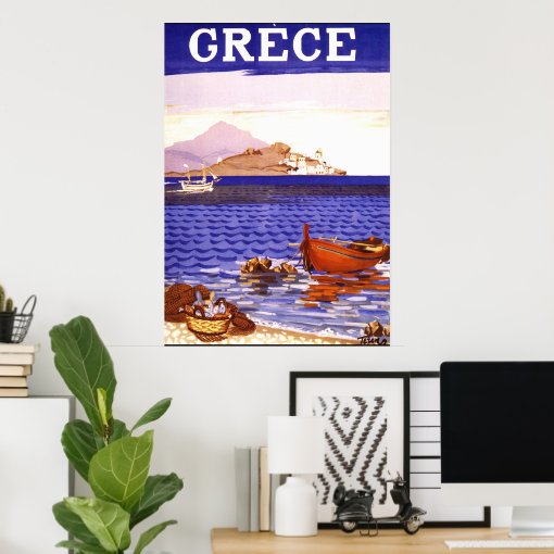 Greece Vintage Travel Poster | Zazzle