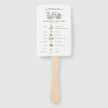 Greece Wedding Weekend Welcome Itinerary Hand Fan | Zazzle