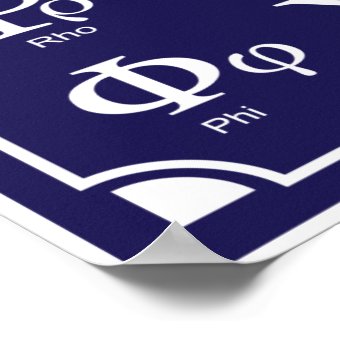 Greek Alphabet Blue Poster | Zazzle