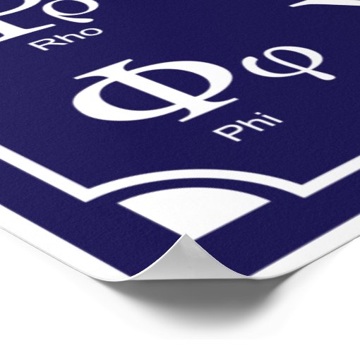 Greek Alphabet Blue Poster | Zazzle