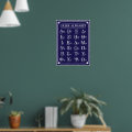 Greek Alphabet Blue Poster | Zazzle
