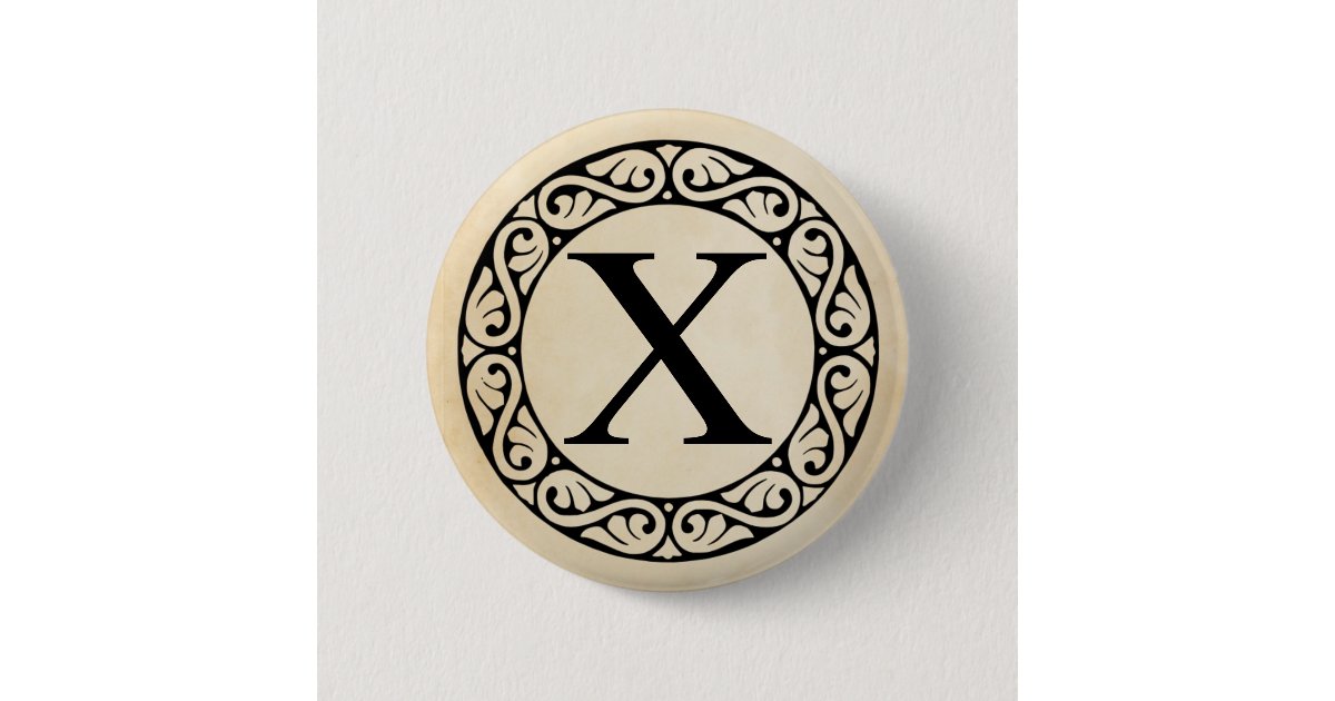 Greek Alphabet Letter Chi Button | Zazzle