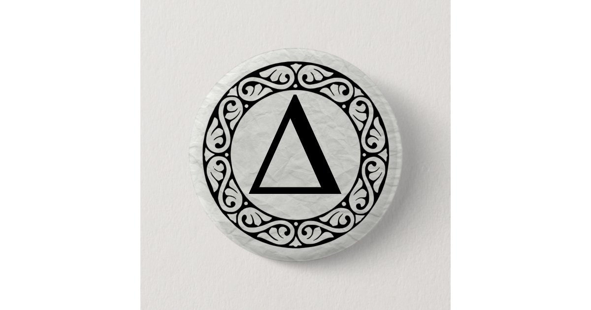 Greek Alphabet Letter Delta Button | Zazzle