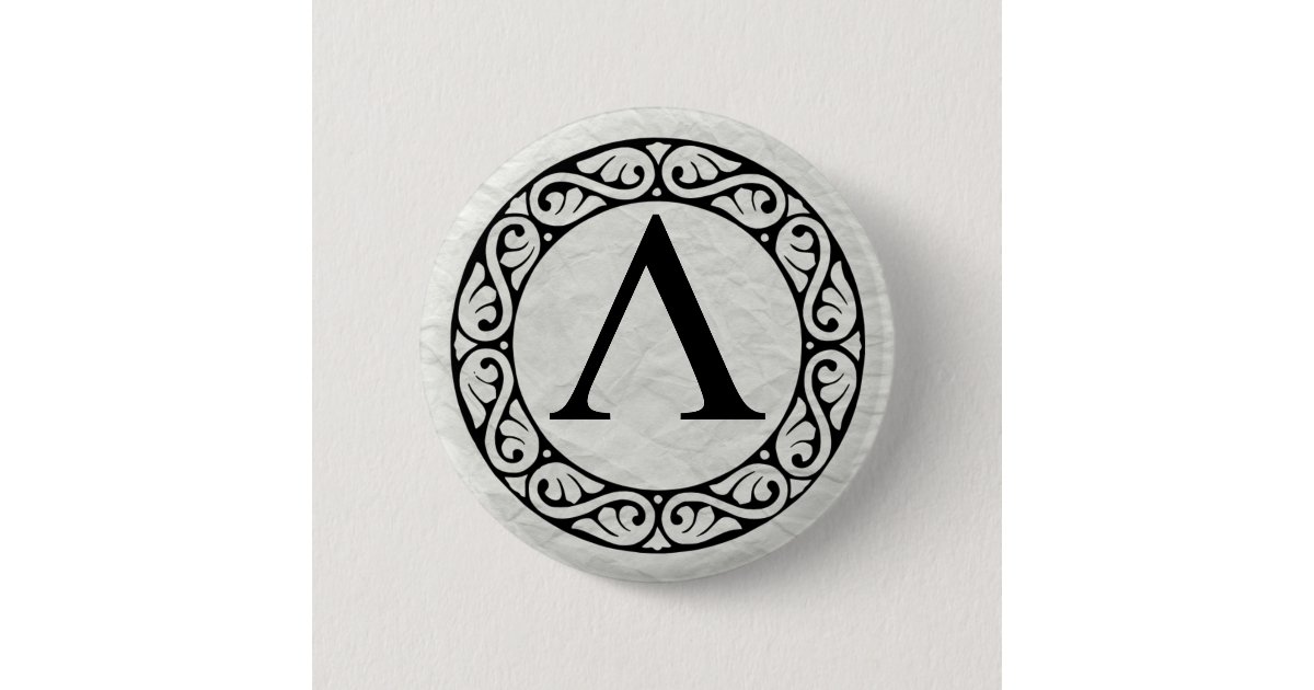 Greek Alphabet Letter Lambda Pinback Button | Zazzle