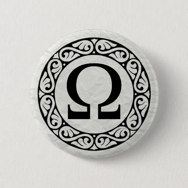 Greek Alphabet Letter Omega Pinback Button | Zazzle