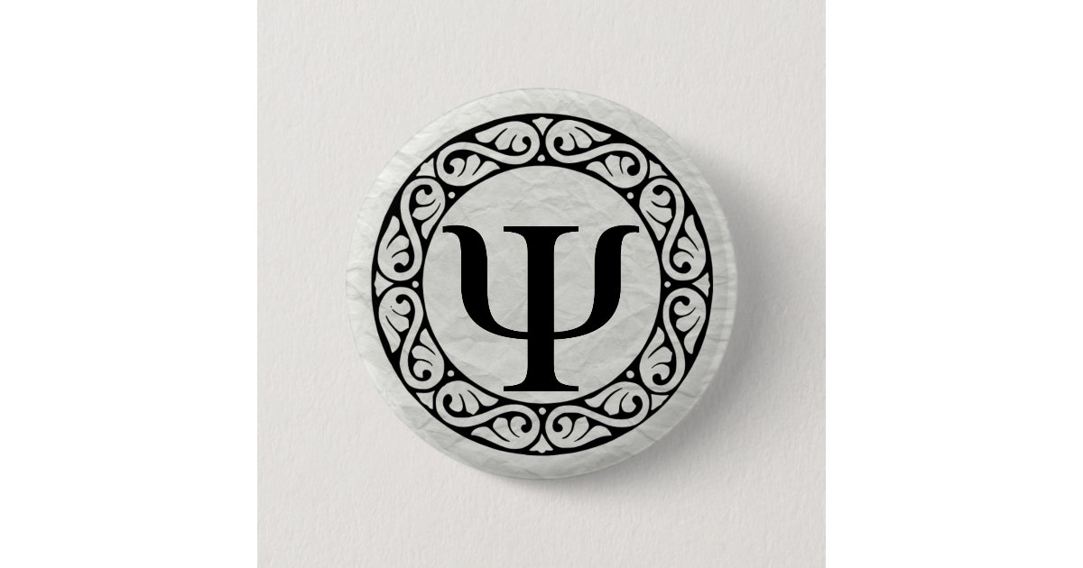 Greek Alphabet Letter Psi Pinback Button | Zazzle