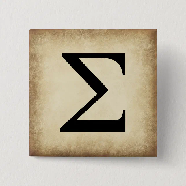Greek Alphabet Letter Sigma Pinback Button | Zazzle