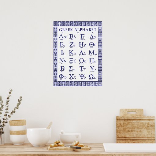 Greek Alphabet Poster | Zazzle