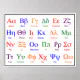 Greek Alphabet Poster--Colorful upper & lower case Poster | Zazzle