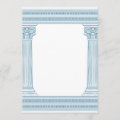 Greek Birthday Party Invite with blue columns | Zazzle