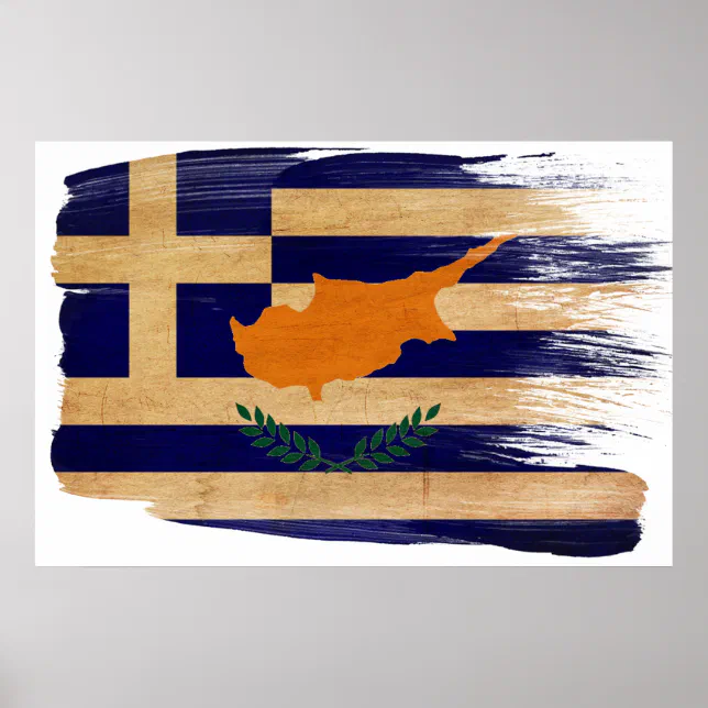Greek Cyprus Flag Posters | Zazzle