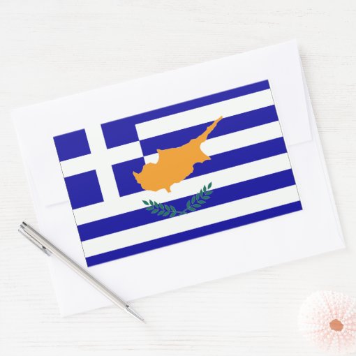 Greek Cyprus Flag Rectangular Sticker | Zazzle