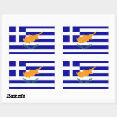 Greek Cyprus Flag Rectangular Sticker | Zazzle