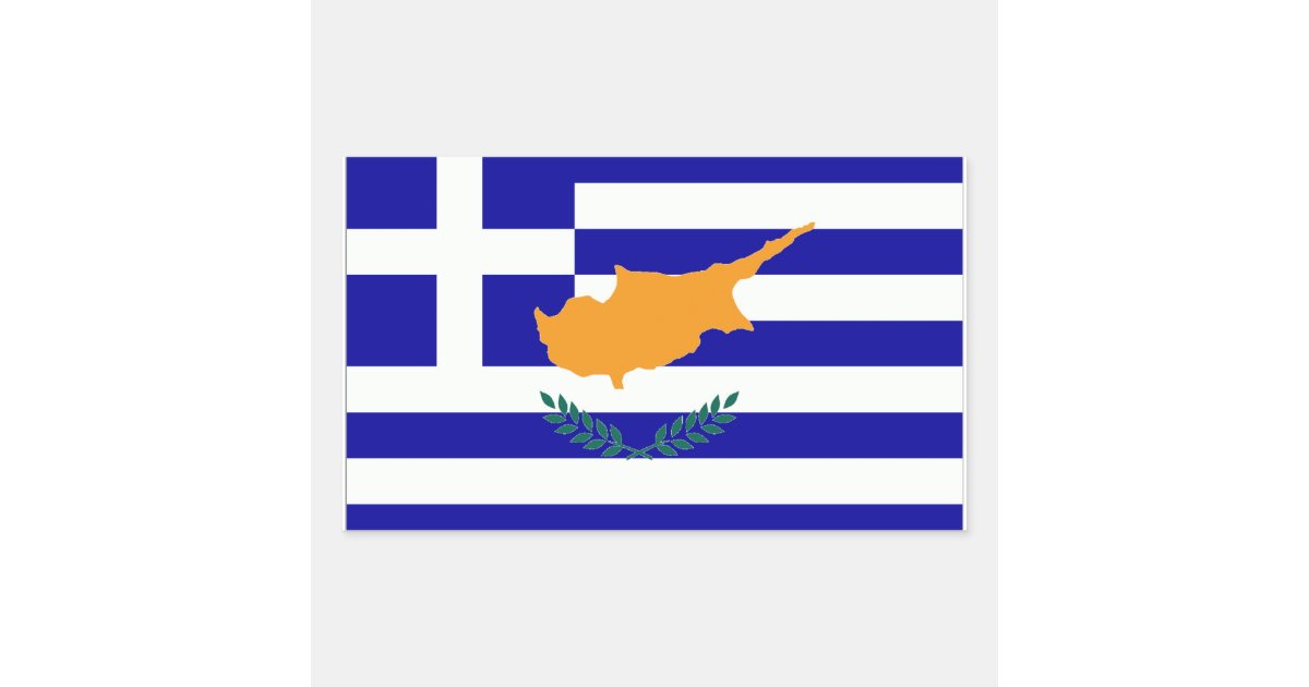Greek Cyprus Flag Rectangular Sticker | Zazzle
