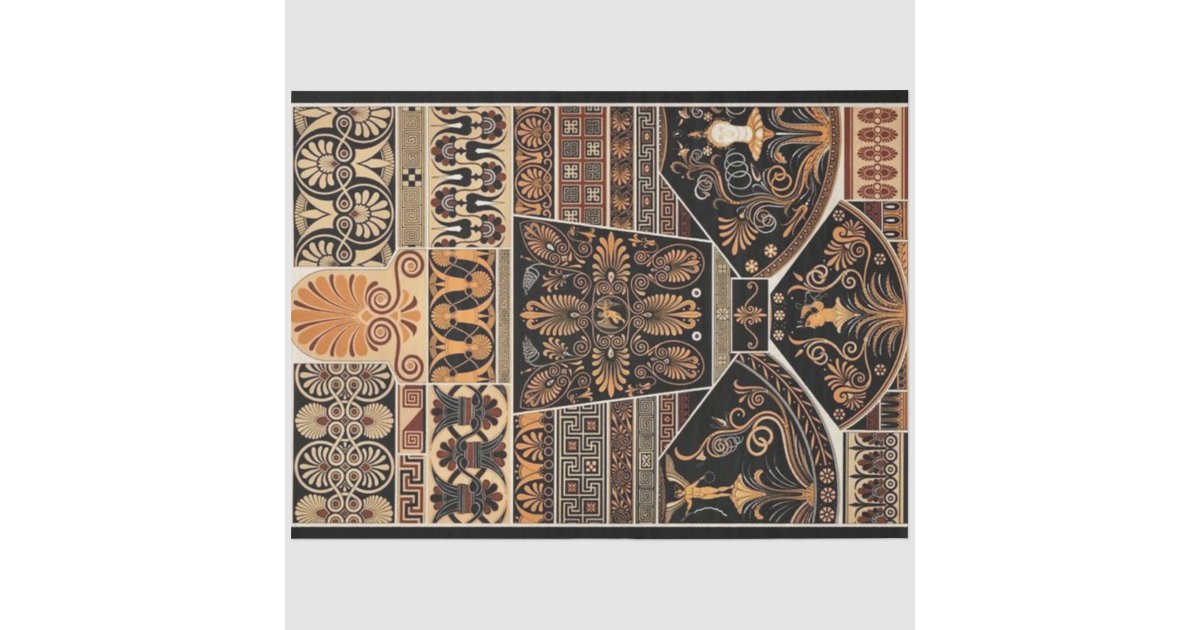 Greek design pattern decoupage paper | Zazzle