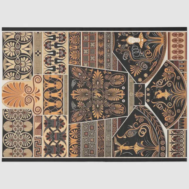 Greek design pattern decoupage paper | Zazzle