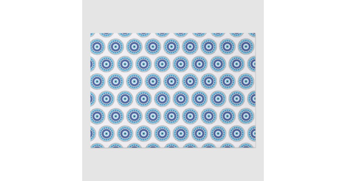 Greek Evil Eye Blue White Tissue Paper | Zazzle