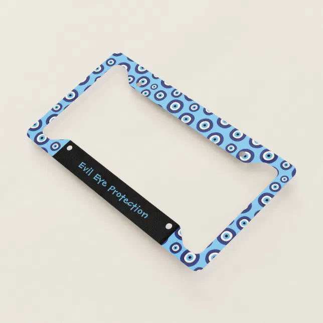 Greek Evil Eye Pattern License Plate Frame | Zazzle