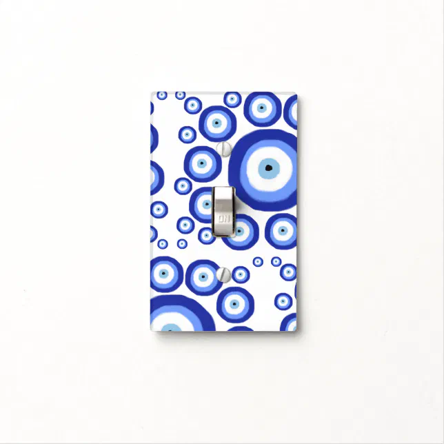 Greek Eye Good Luck Symbol Pattern Light Switch Cover | Zazzle