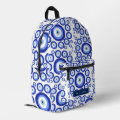 Greek Eye Good Luck Symbol Pattern Name Printed Backpack | Zazzle