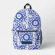 Greek Eye Good Luck Symbol Pattern Name Printed Backpack | Zazzle