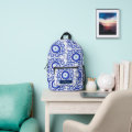Greek Eye Good Luck Symbol Pattern Name Printed Backpack | Zazzle