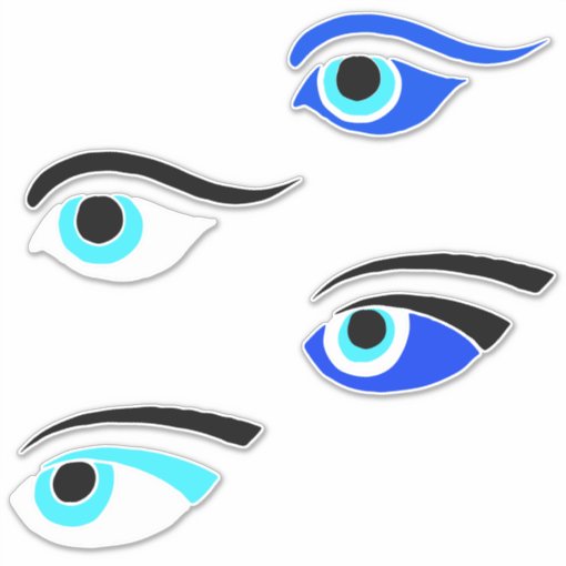 Greek Fishing Boat Eyes Sticker | Zazzle