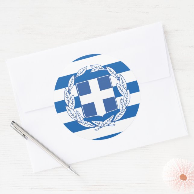 greece flag round