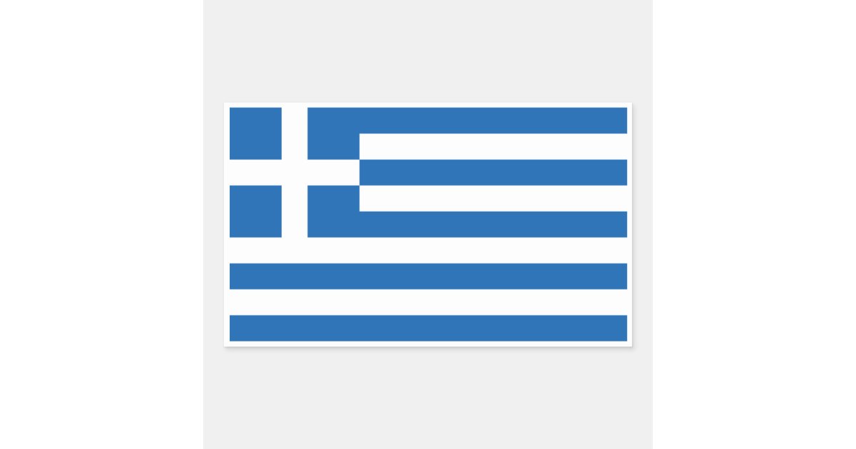 Greek Flag, Flag of Greece Rectangular Sticker | Zazzle