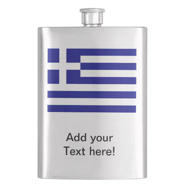 Greek Flag Flask | Zazzle