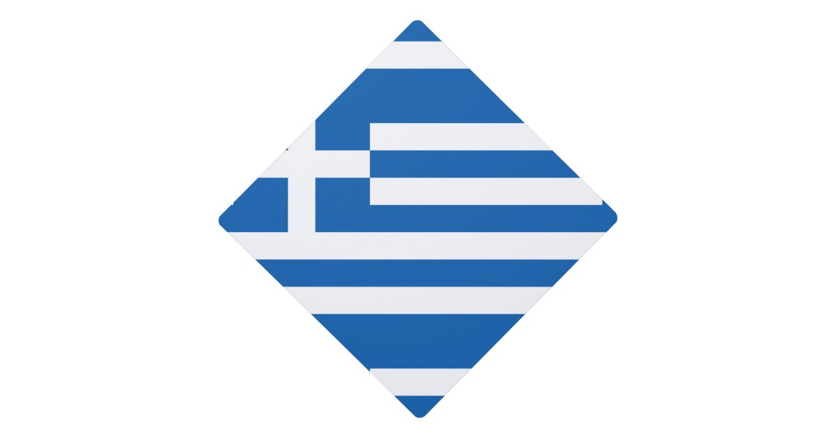 Greek flag graduation cap topper | Zazzle