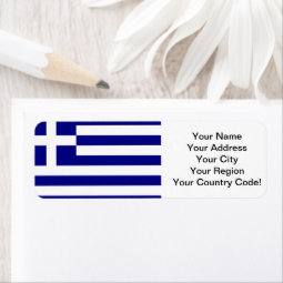 Greek Flag Label | Zazzle
