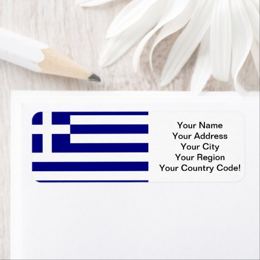 Greek Flag Label | Zazzle
