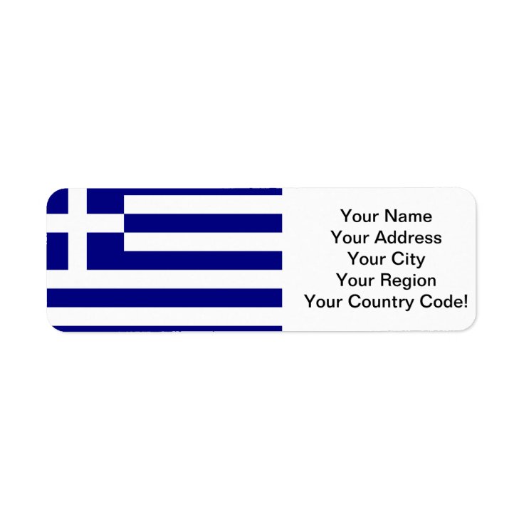 Greek Flag Label | Zazzle