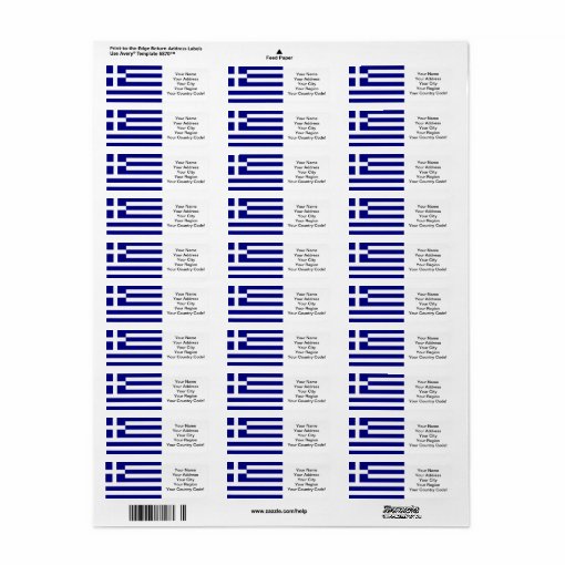 Greek Flag Label | Zazzle