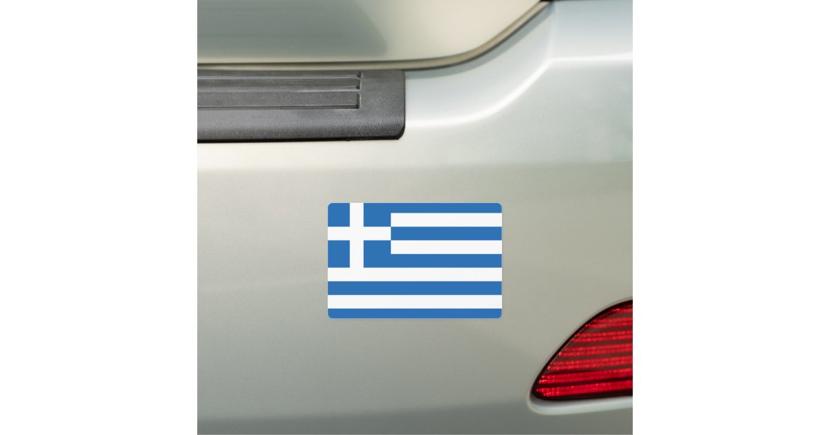 Greek flag of Greece custom flexible Car Magnet | Zazzle