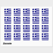 Greek Flag Square Sticker | Zazzle
