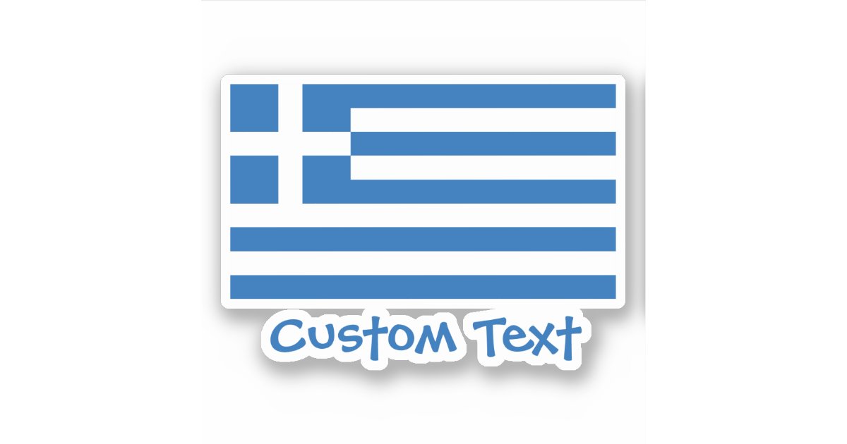 Greek Flag Sticker | Zazzle