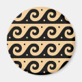 Greek Fret, Mediterranean Wave Pattern, Brown Magnet | Zazzle
