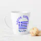 Greek Goddess and Flag of Greece Latte Mug | Zazzle