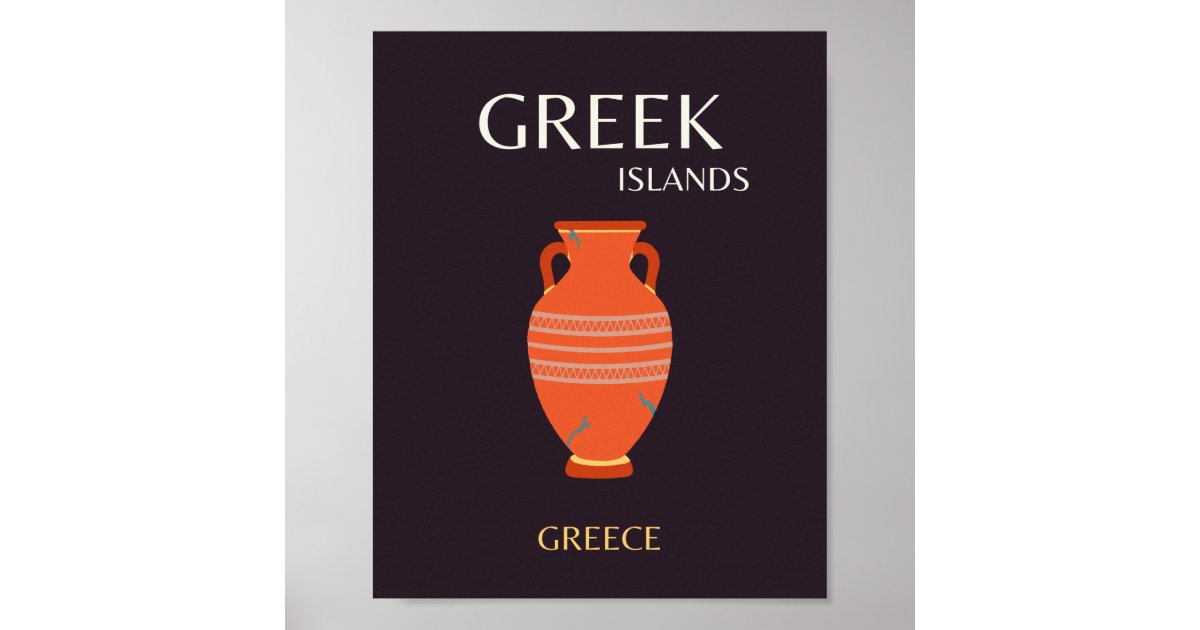 Greek Islands, Greece, Travel, Preppy Poster | Zazzle